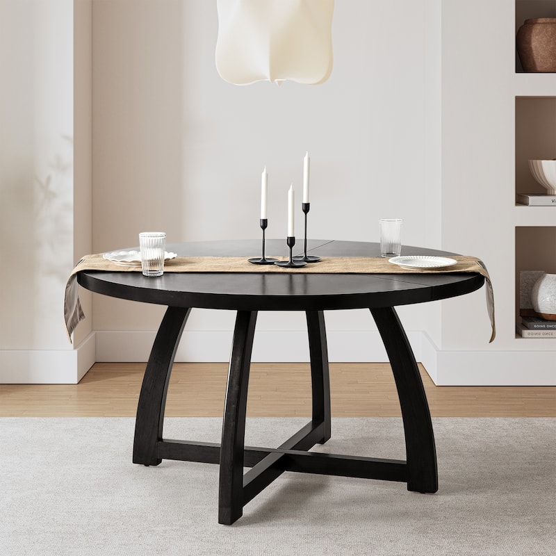Bryan Mid-century Modern 54" Solid Wood Round Dining Table by HULALA HOME - On Sale - Overstock ...
